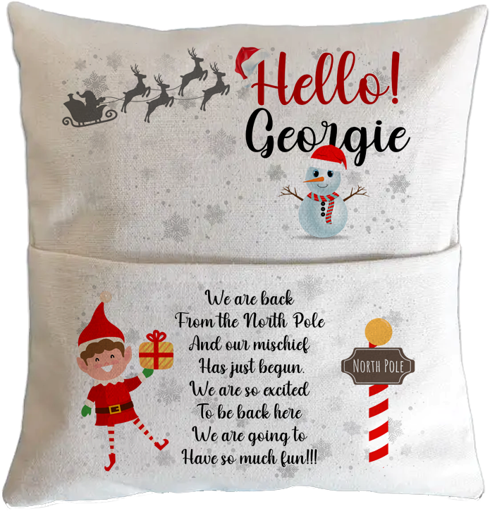 Personalised Elf Pillow Poem (Elf not included) – YellowBlossomDesignsLtd