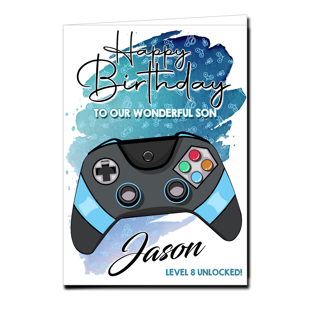 Personalised Games Gaming Birthday Card – YellowBlossomDesignsLtd