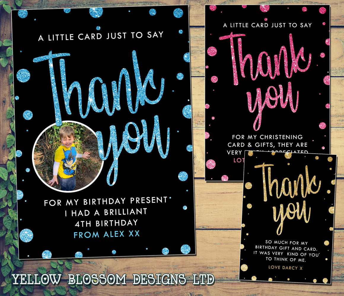 Birthday Thank You Cards – YellowBlossomDesignsLtd