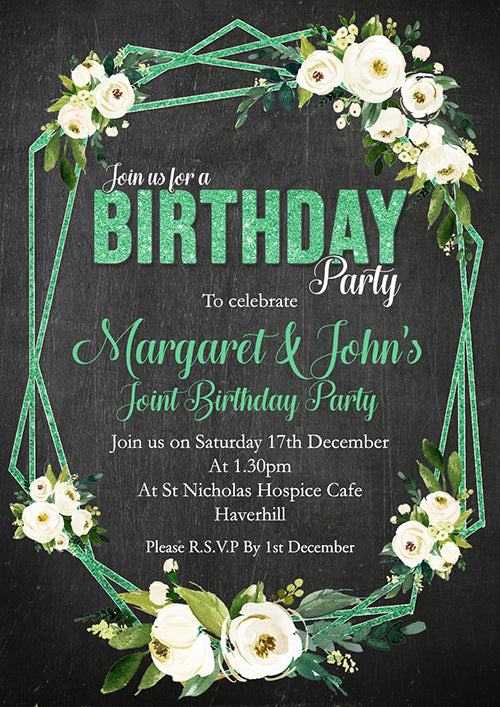 Classic Birthday Invite – YellowBlossomDesignsLtd